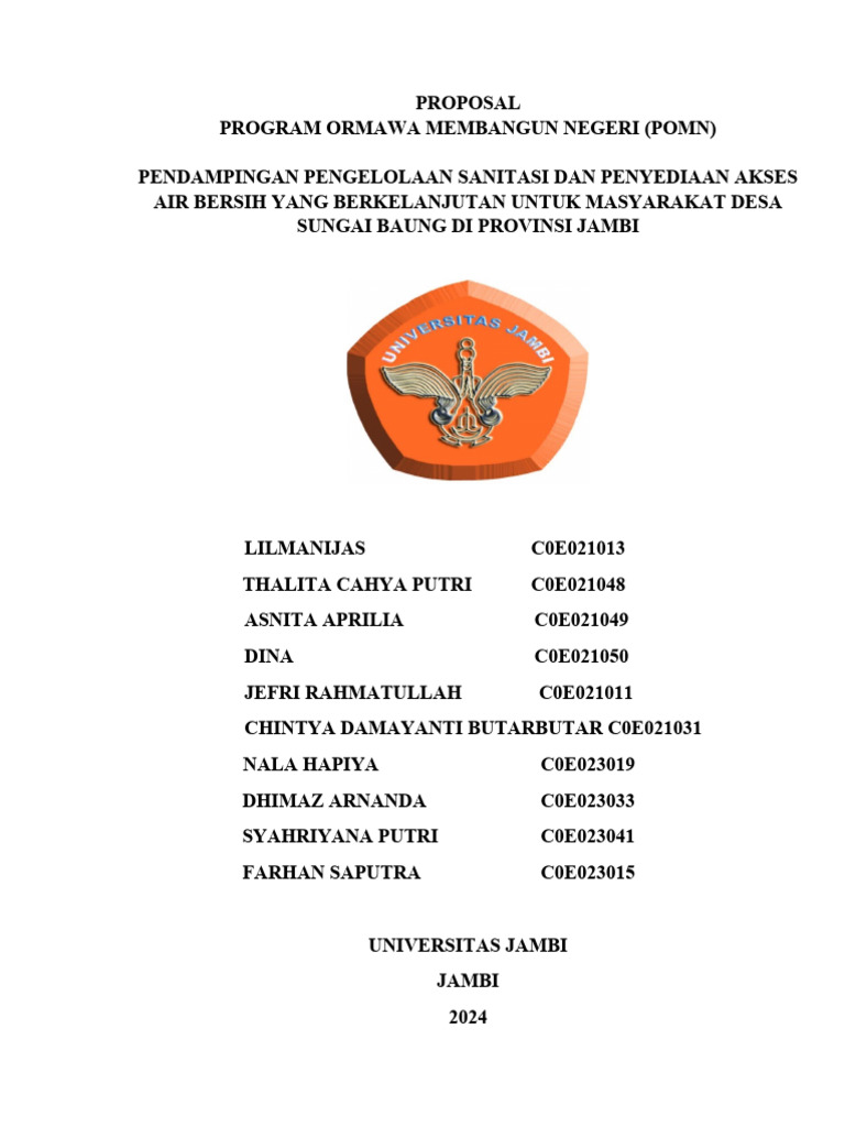 PROPOSAL SUNGAI BAUNG Revisi | PDF