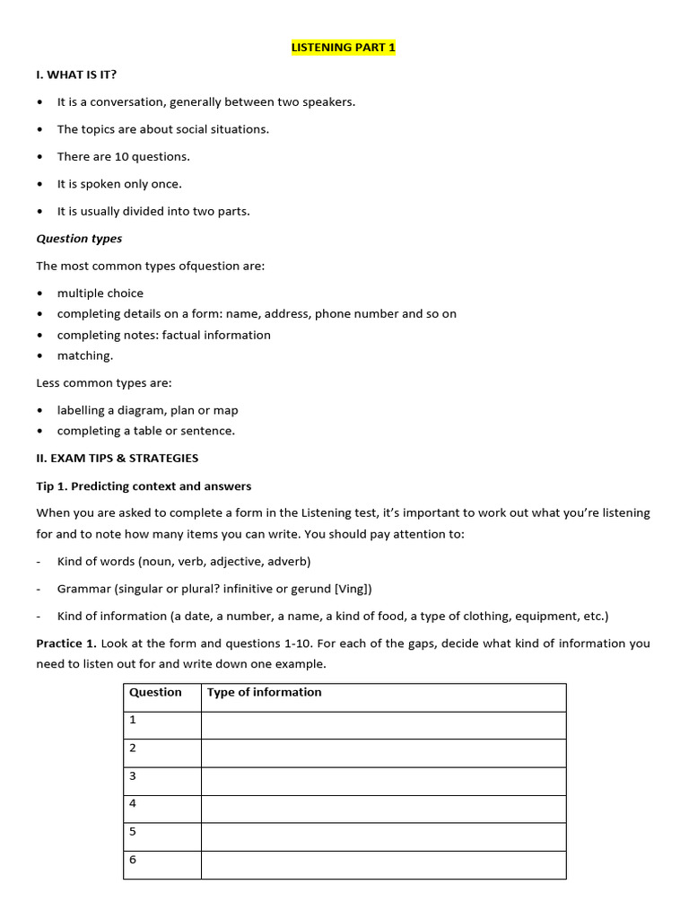 IELTS Listening - 4 Parts | PDF | Multiple Choice | Vitamin