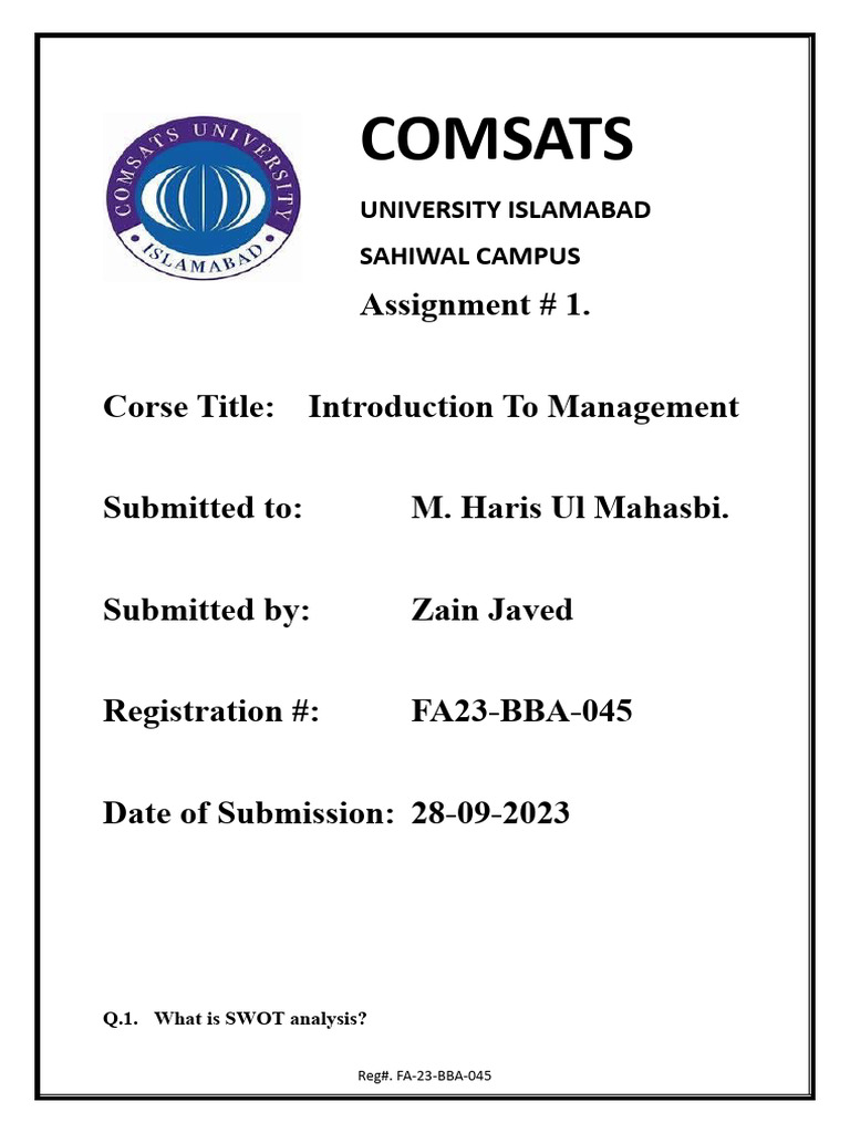 Zain Javed | PDF | Swot Analysis | Consumer Behaviour Zain Javed | PDF | Swot Analysis | Consumer Behaviour