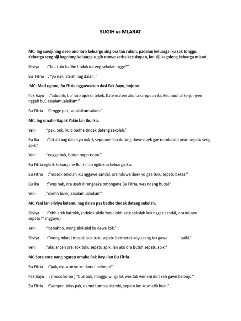 Teks Drama Ludruk Bjawa | PDF