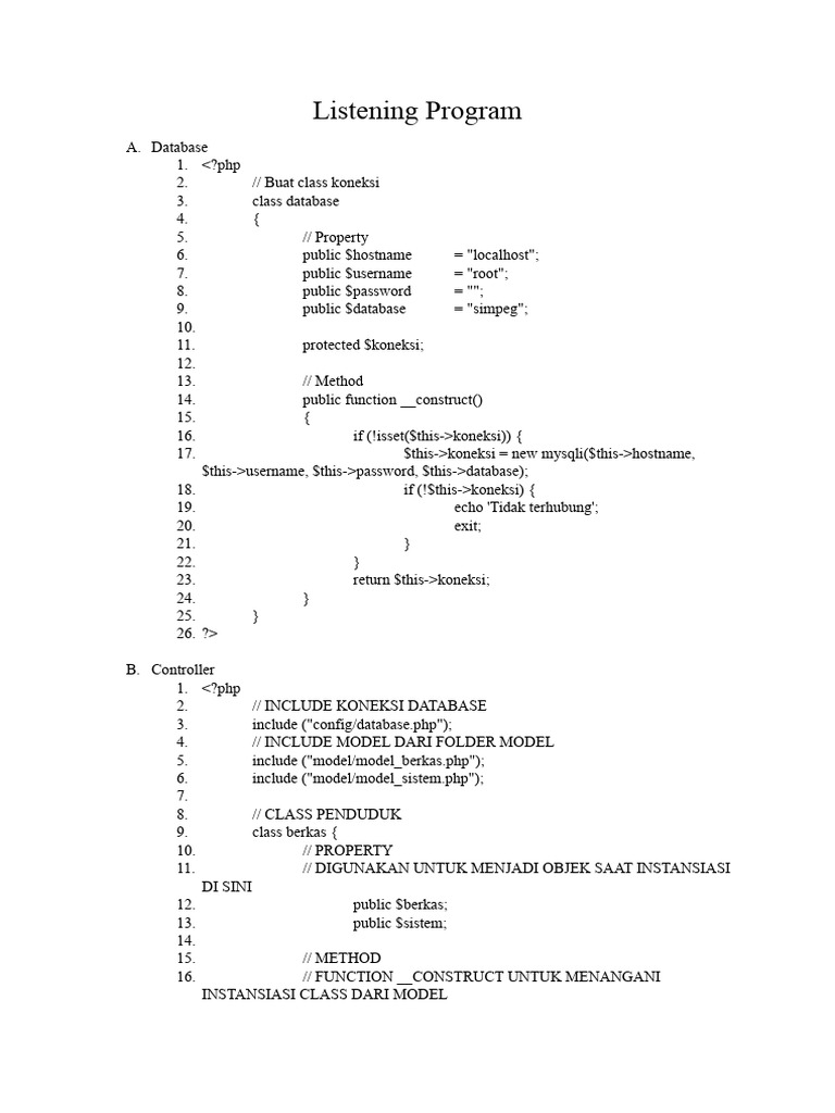 Listening Program Numering | PDF | Software | Naming Conventions