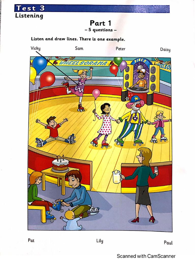 Movers 2 - Test 3 Listening Colour | PDF