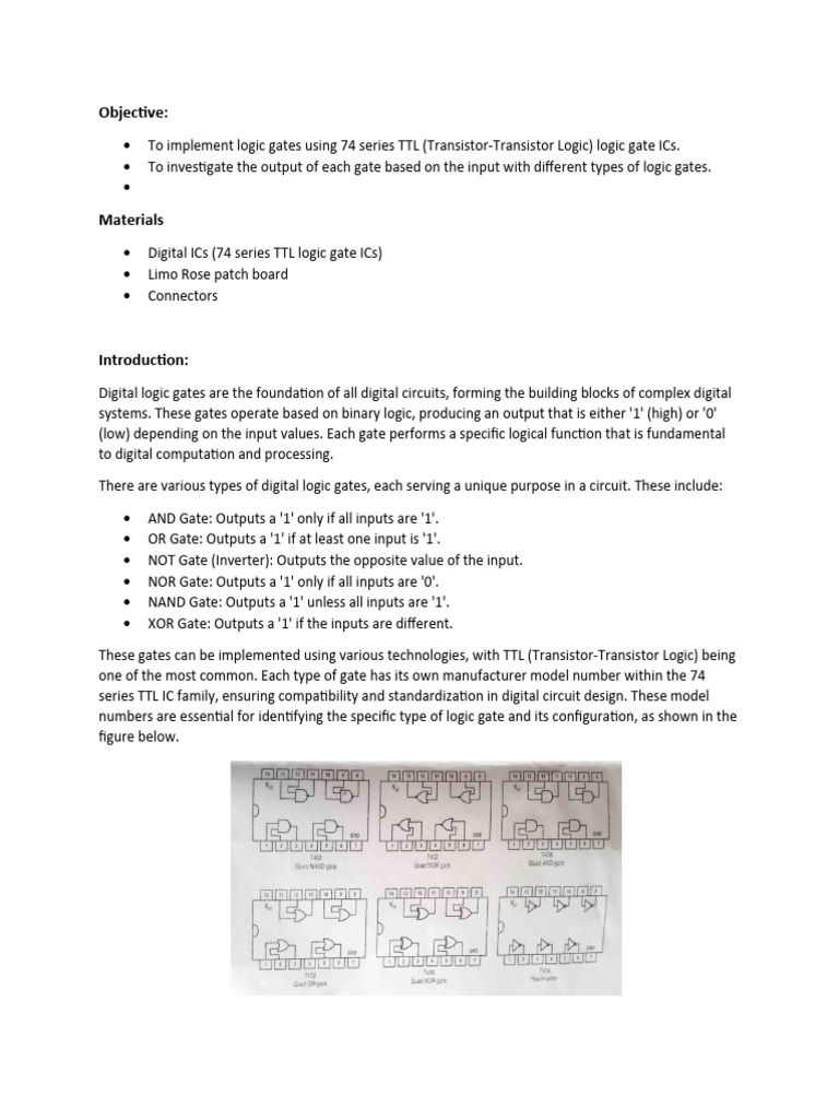 Dld Lab Report | PDF | Logic Gate | Digital Electronics
