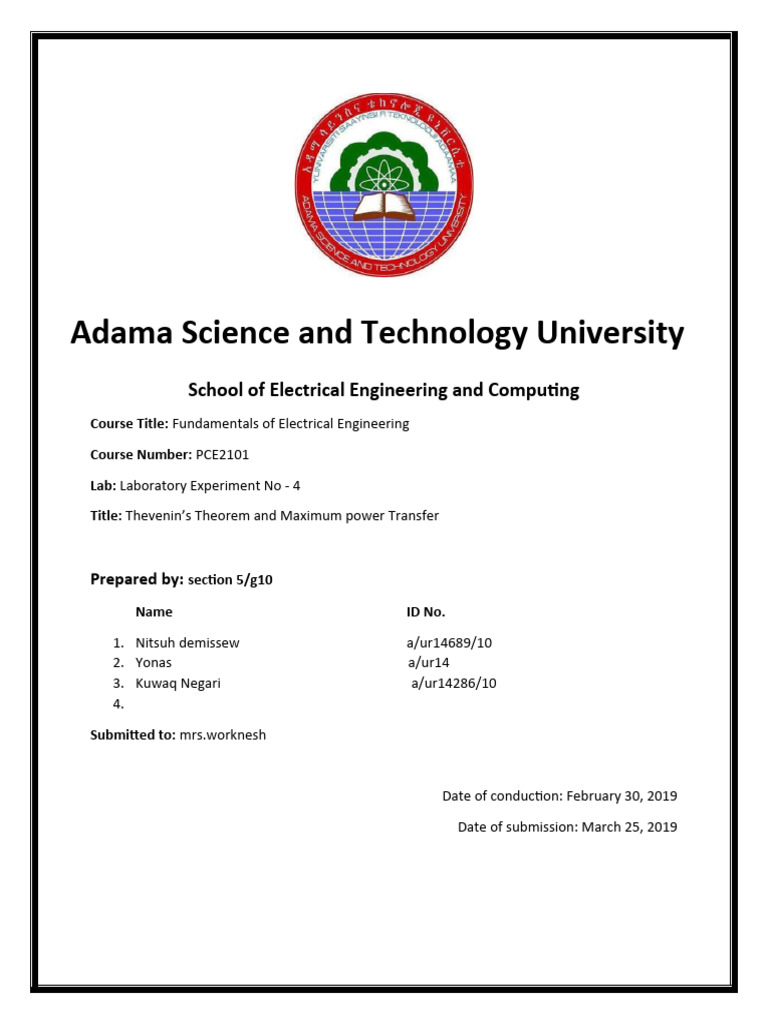 Lab 3 - Network Theorems | Download Free PDF | Electrical Network | Resistor