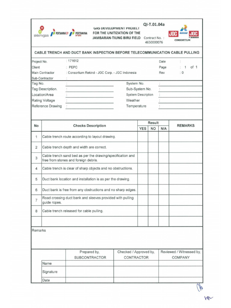 Cable Trench Report | PDF