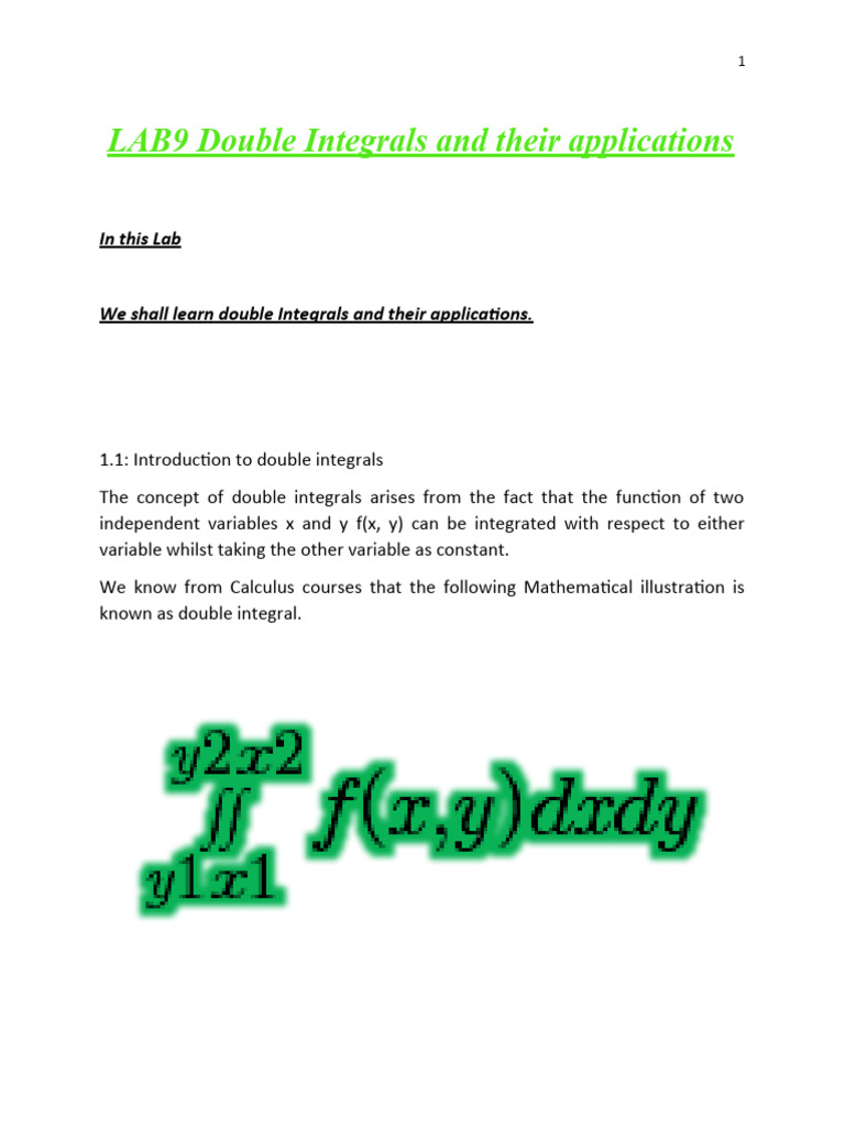 LAB9 | Download Free PDF | Integral | Function (Mathematics)