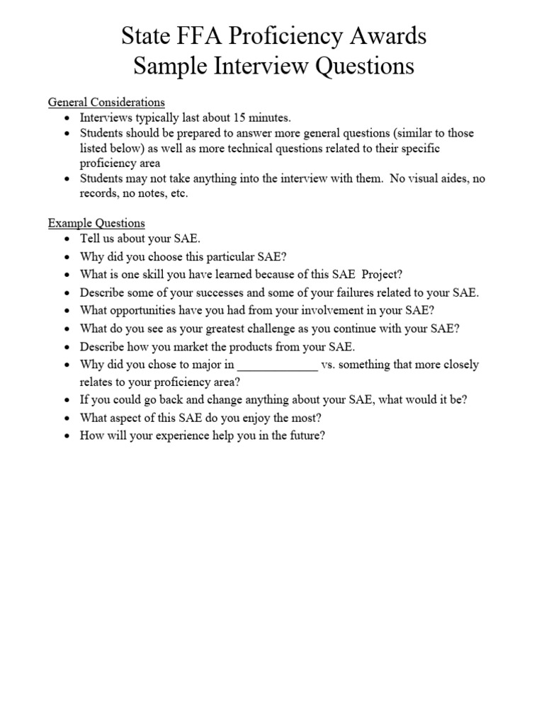 Sample Prof Interview Questions 2 | PDF