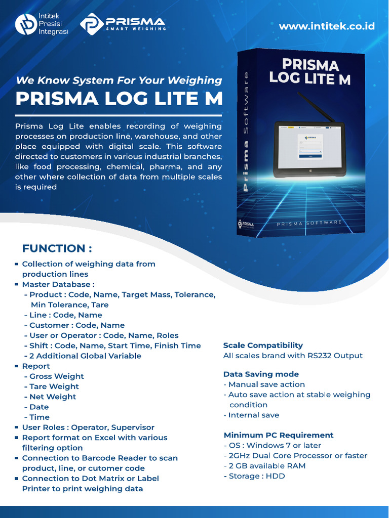 Prisma Log Lite M | PDF
