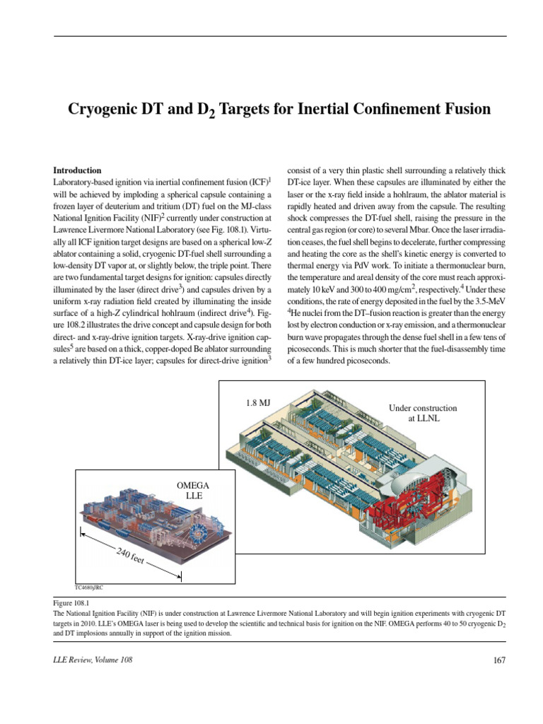 Cryogenic DT and D2 Targets For Inertial Confinement Fusion | PDF | Nuclear Fusion | Physical ...
