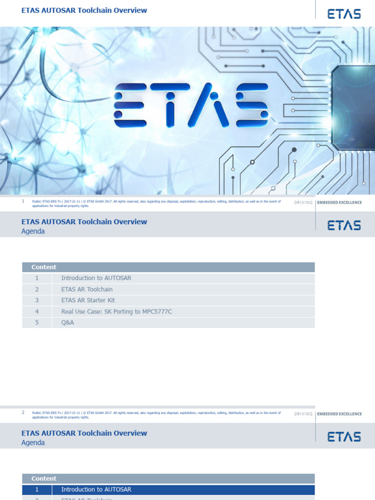 ETAS AUTOSAR Toolchain Overview | PDF | Computer Engineering | Computer Architecture