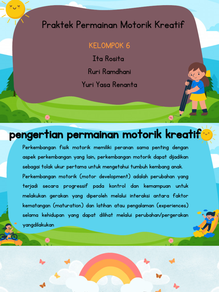 KEL 6 ITA, YURI, RURI Praktik Permainan Motorik Kreatif | PDF | Karier ...
