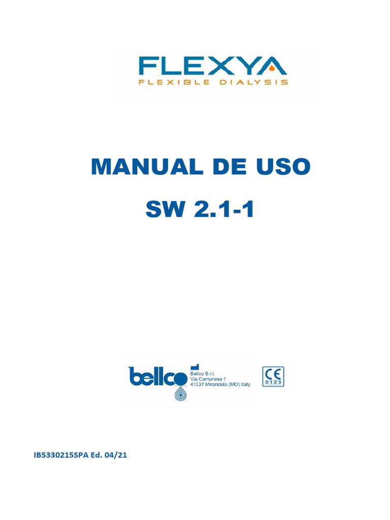 Bellco Flexya | PDF | Hemodiálisis | Procesos de separación