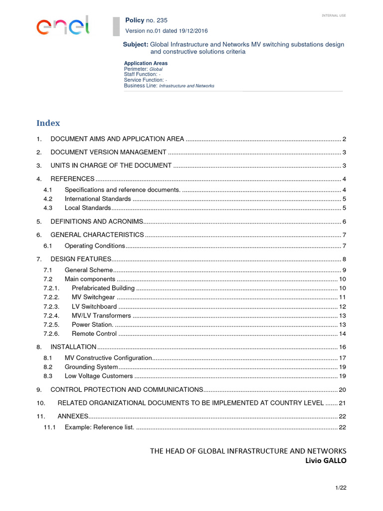 PD PL 235 GIN OM MV Switching Substation Design and Constructive ...