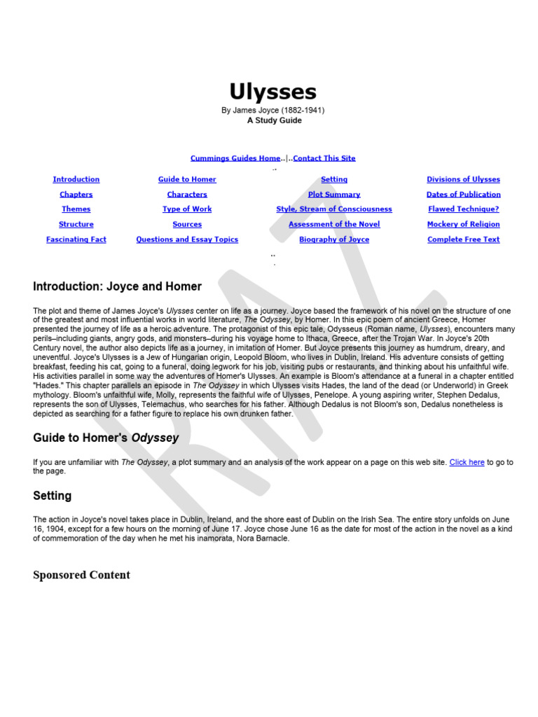 Ulysses | Download Free PDF | Ulysses (Novel) | Odysseus