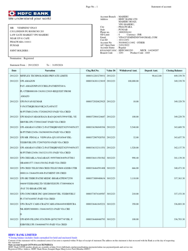 Acct Statement XX3492 03062024 | PDF | Financial Services | Banking