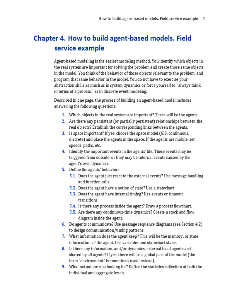 4 How To Build Agent Based Models | PDF | Queue (Abstract Data Type ...