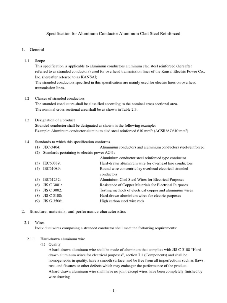 Acs Wire | PDF | Wire | Electrical Conductor
