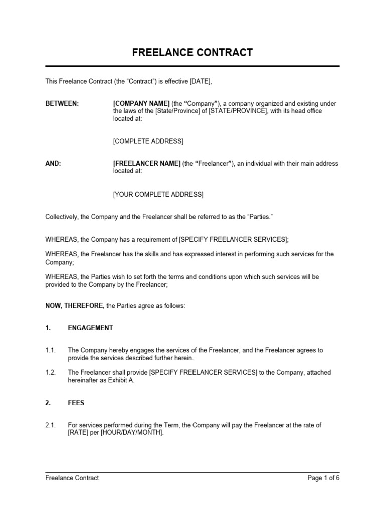 Freelance Contract D13270 | PDF | Indemnity | Employment