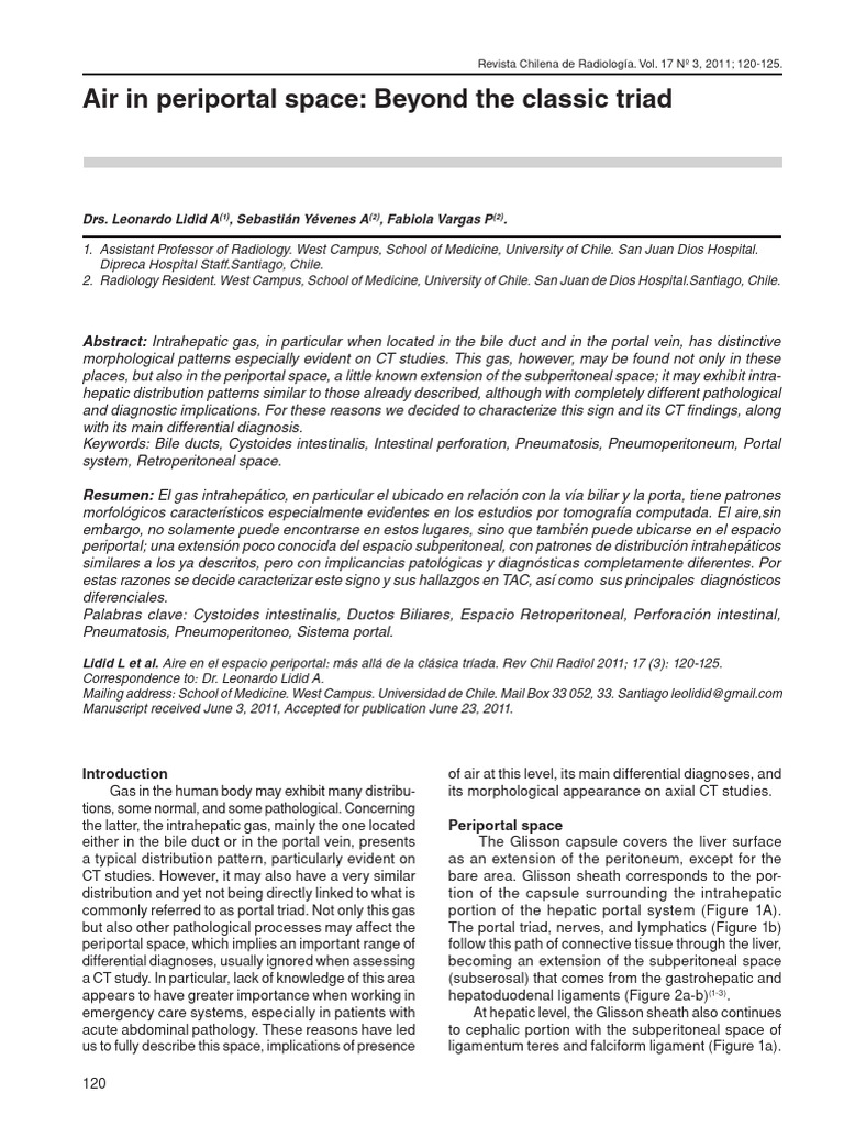 Intrahepatic Gas Patterns on CT | PDF | Liver | Peritoneum