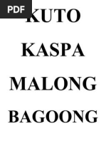 Tagalog Pass the Message Sentences | PDF