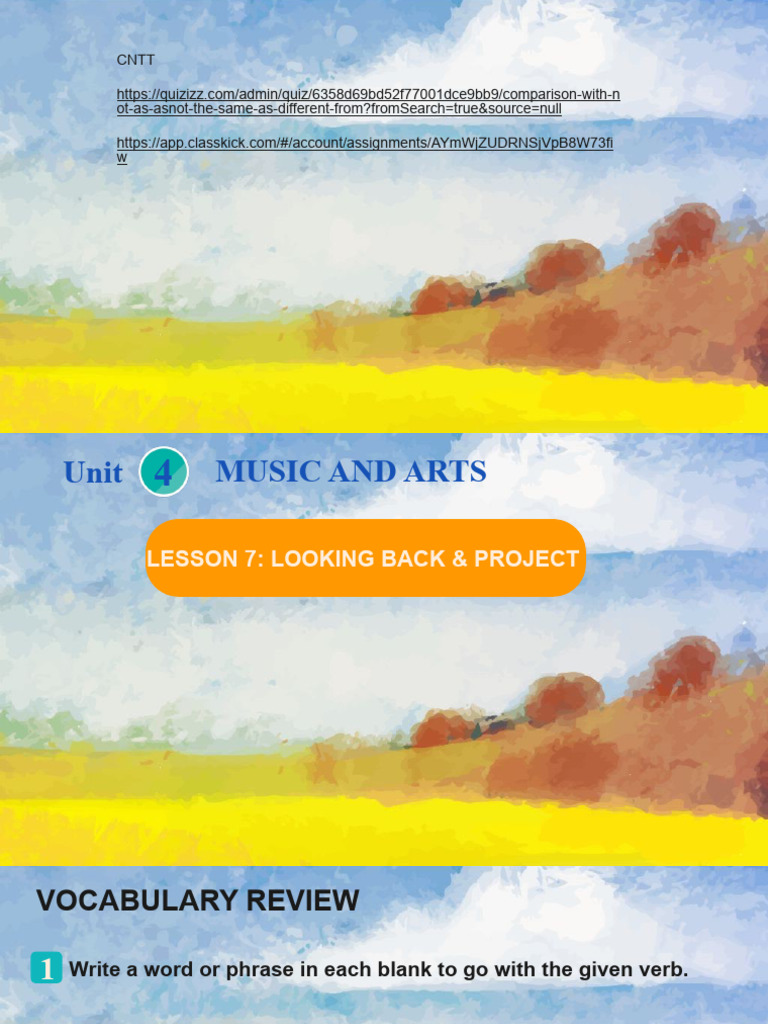 Unit 4 Lesson 7 | PDF | Museum | Linguistics