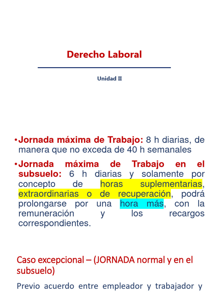 Unidad II - Derecho Laboral | PDF | Salario | Derecho laboral