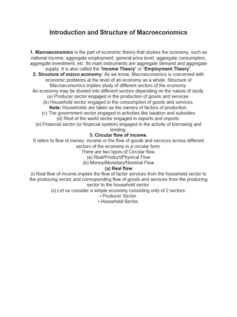 Introduction and Structure of Macroeconomics | PDF | Macroeconomics | Income