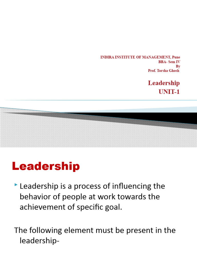 LIS Unit-1 | PDF | Leadership | Social Psychology