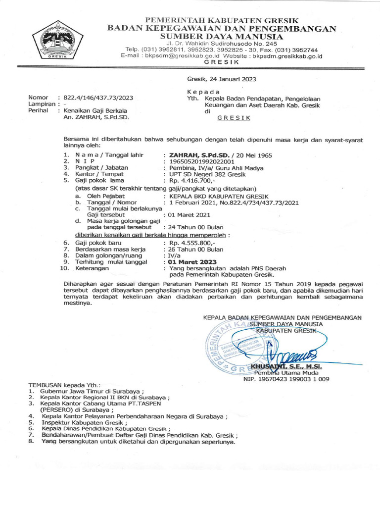 SK Berkala 2023 - 196505201992022001 | PDF