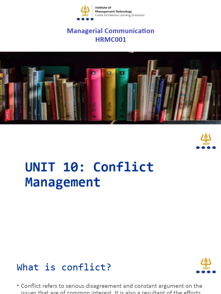 Unit 10 | PDF | Conflict Resolution | Behavioural Sciences