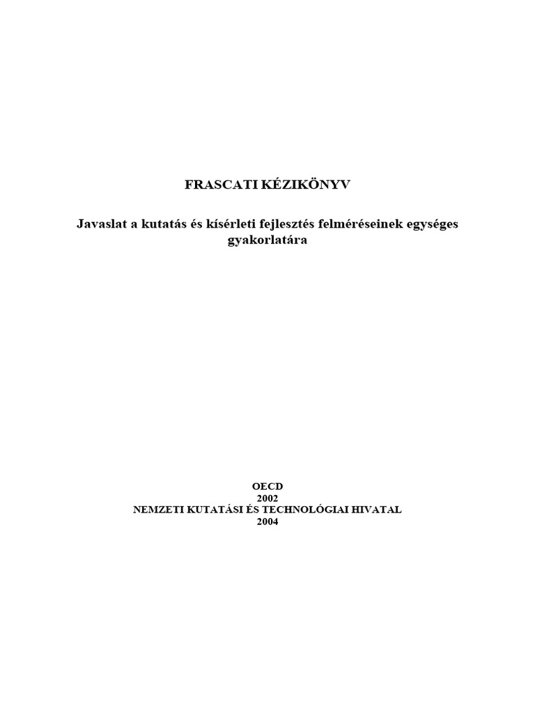 Bevezeto Frascati | PDF