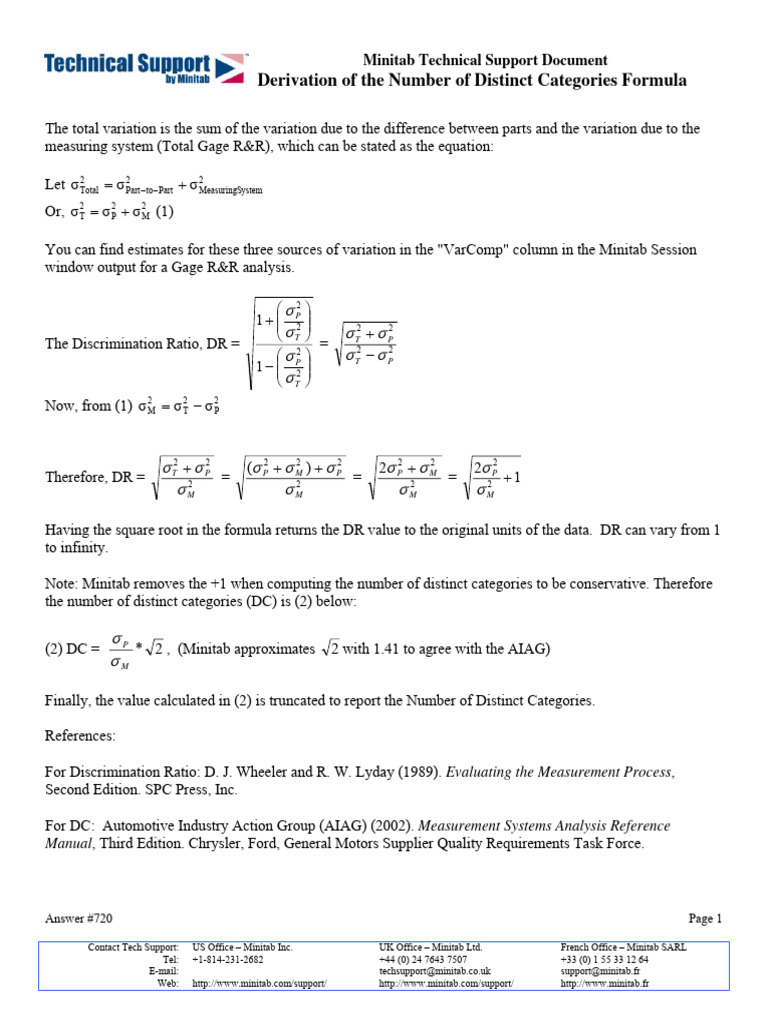 Distinct Categories Formula Guide | PDF | Applied Mathematics