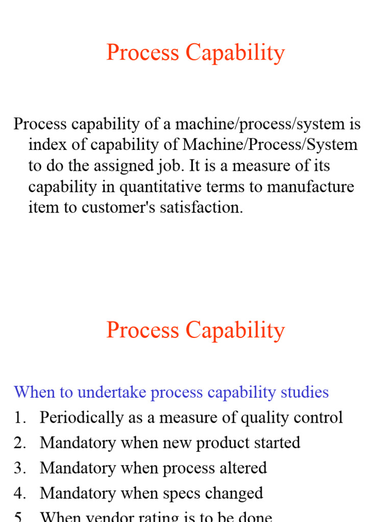 Process Capability | Download Free PDF | Computing
