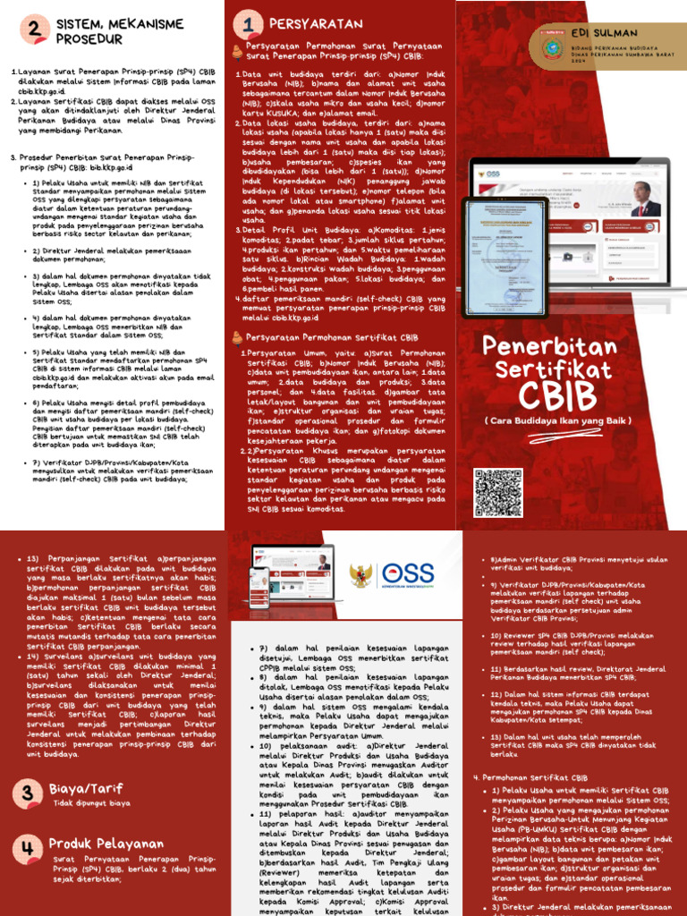 Penerbitan Sertifikasi CBIB Melalui OSS | PDF | Pengelolaan Keuangan & Uang