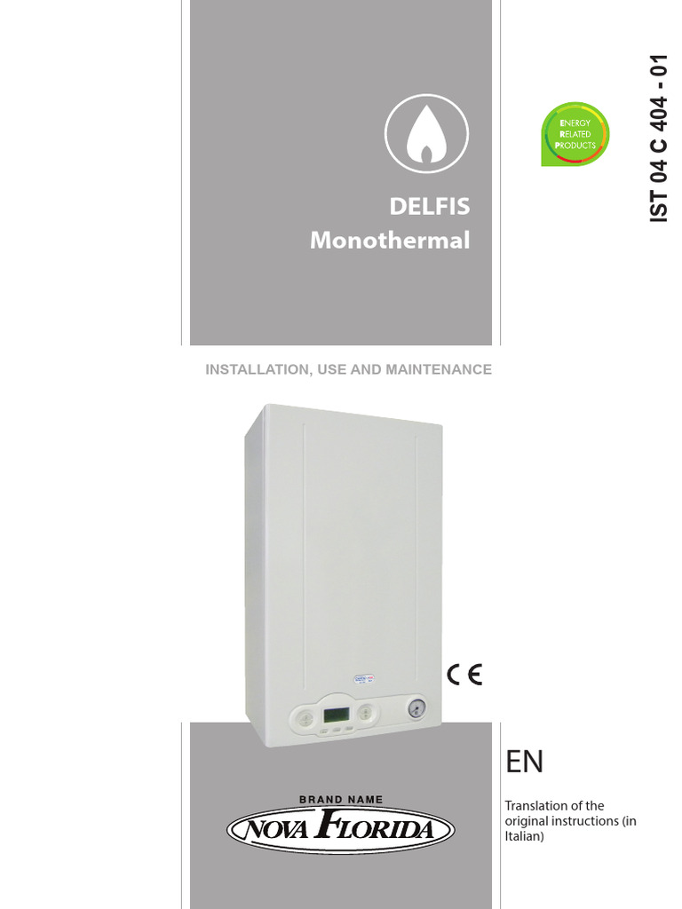 604 Ist Delfis Mono Erp en | PDF | Boiler | Thermostat