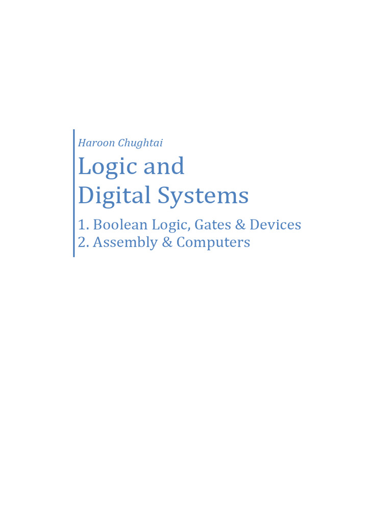 Logic and Digital Systems Overview | PDF | Logic Gate | Field Effect ...