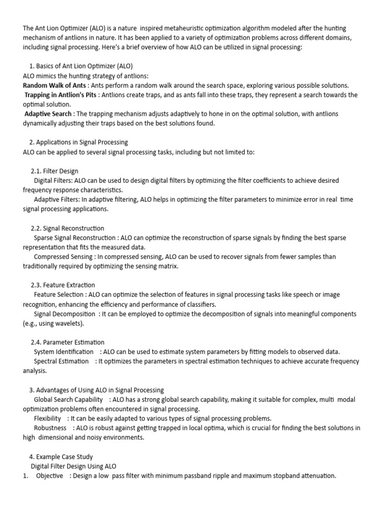 From ChatGpt 31-05-2024 | PDF | Mathematical Optimization | Filter (Signal Processing)