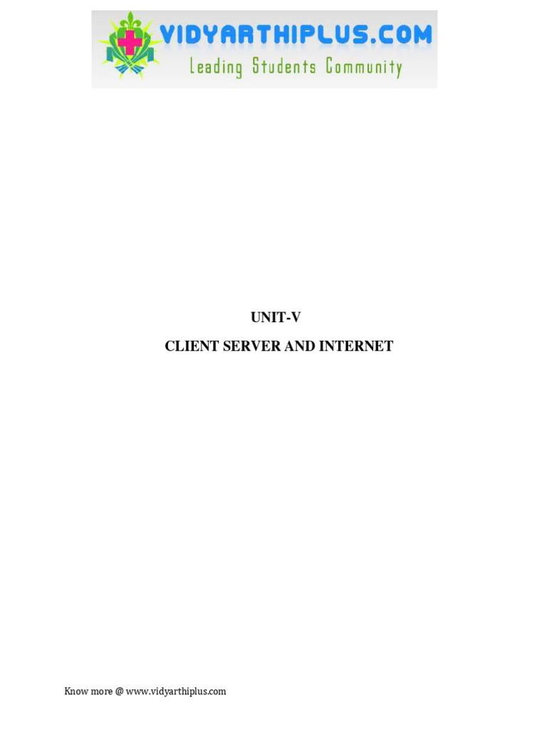 CS Unit 5 | PDF | World Wide Web | Internet & Web