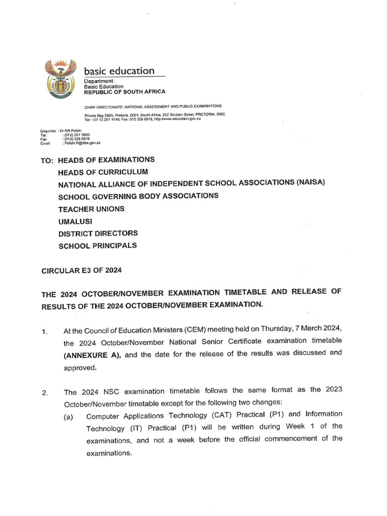 Circular E3 of 2024 | PDF