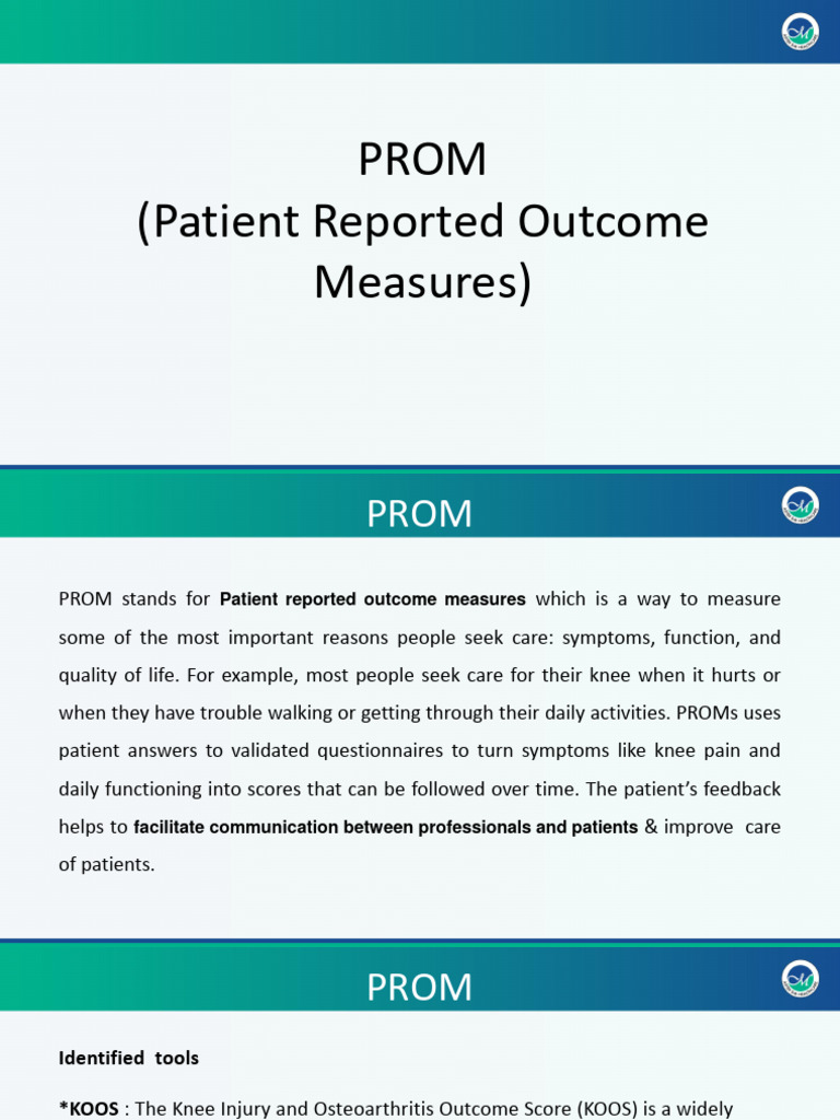 Ms. Beena John - PROM | PDF | Health Care | Medicine