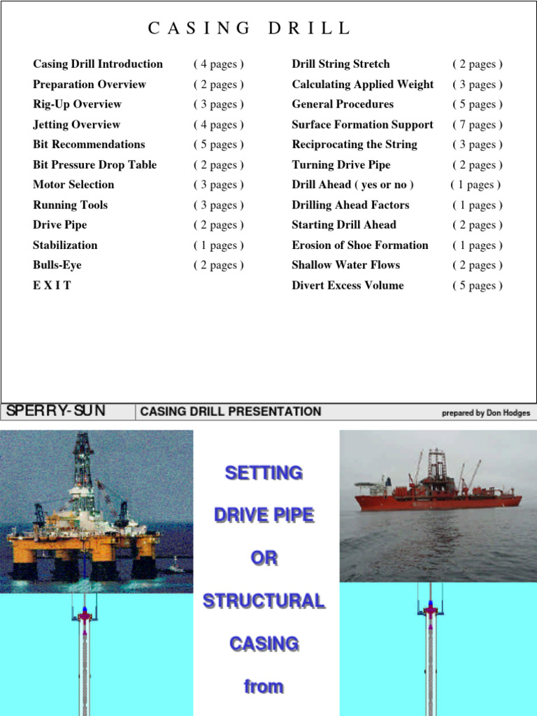 Casing Drill | PDF | Casing (Borehole) | Pump
