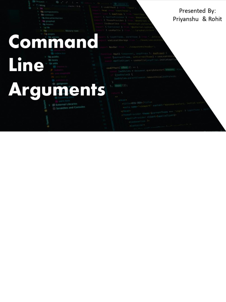 Command Line Arguments | PDF | Software Engineering | Software