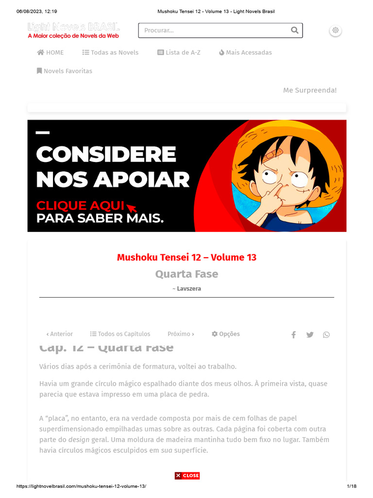 Mushoku Tensei 12: Volume 13 Resumo | PDF | Tempo | Cor