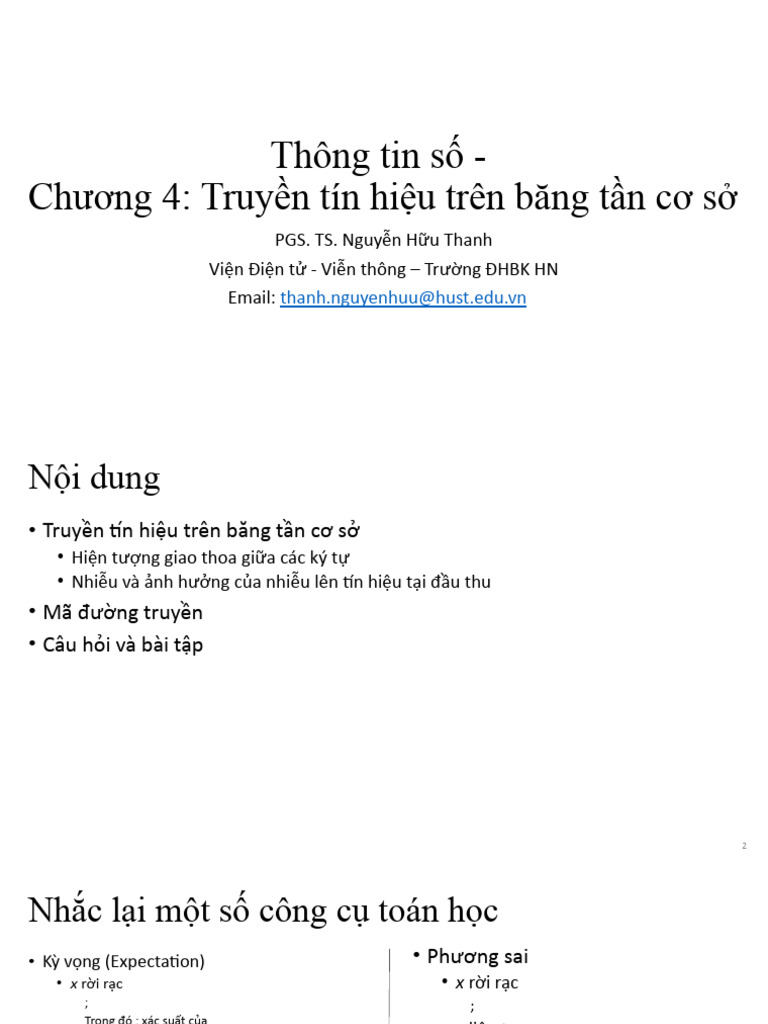 Chapter4 - Baseband Transmission | PDF