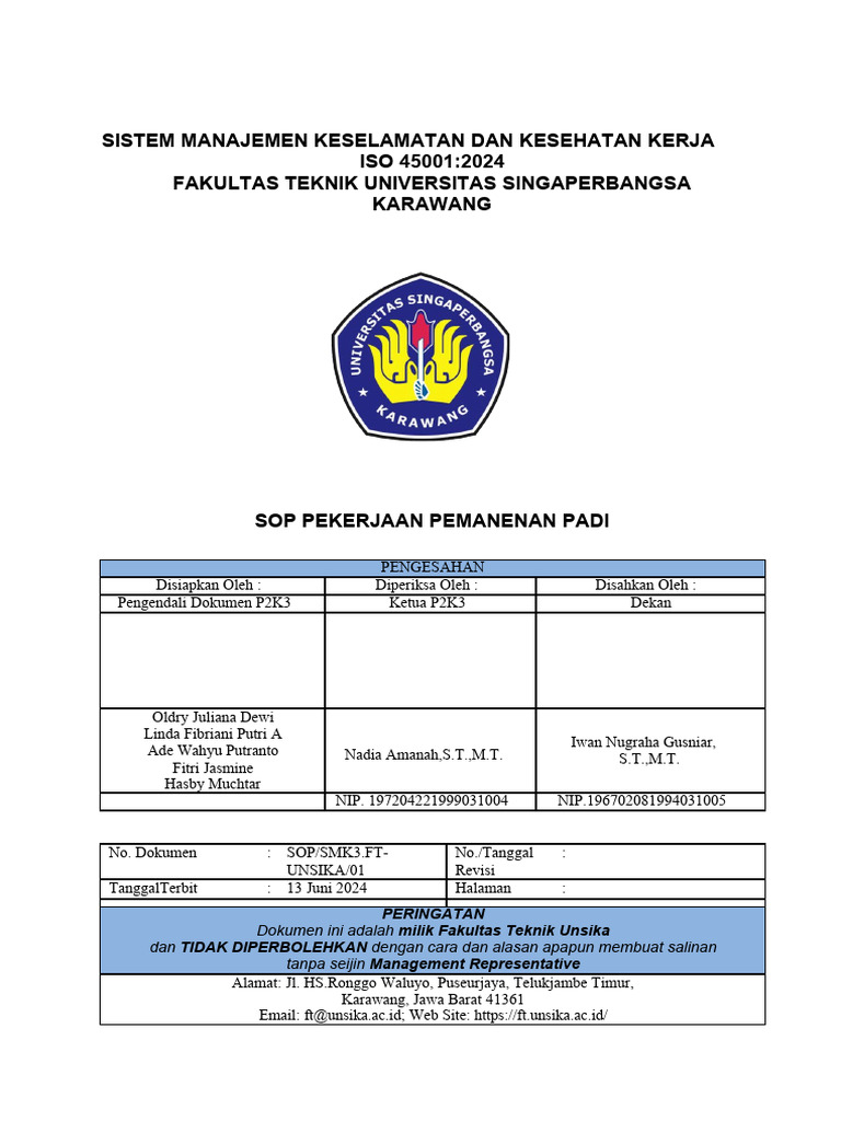 Kelompok 2B - Sop K3 | PDF