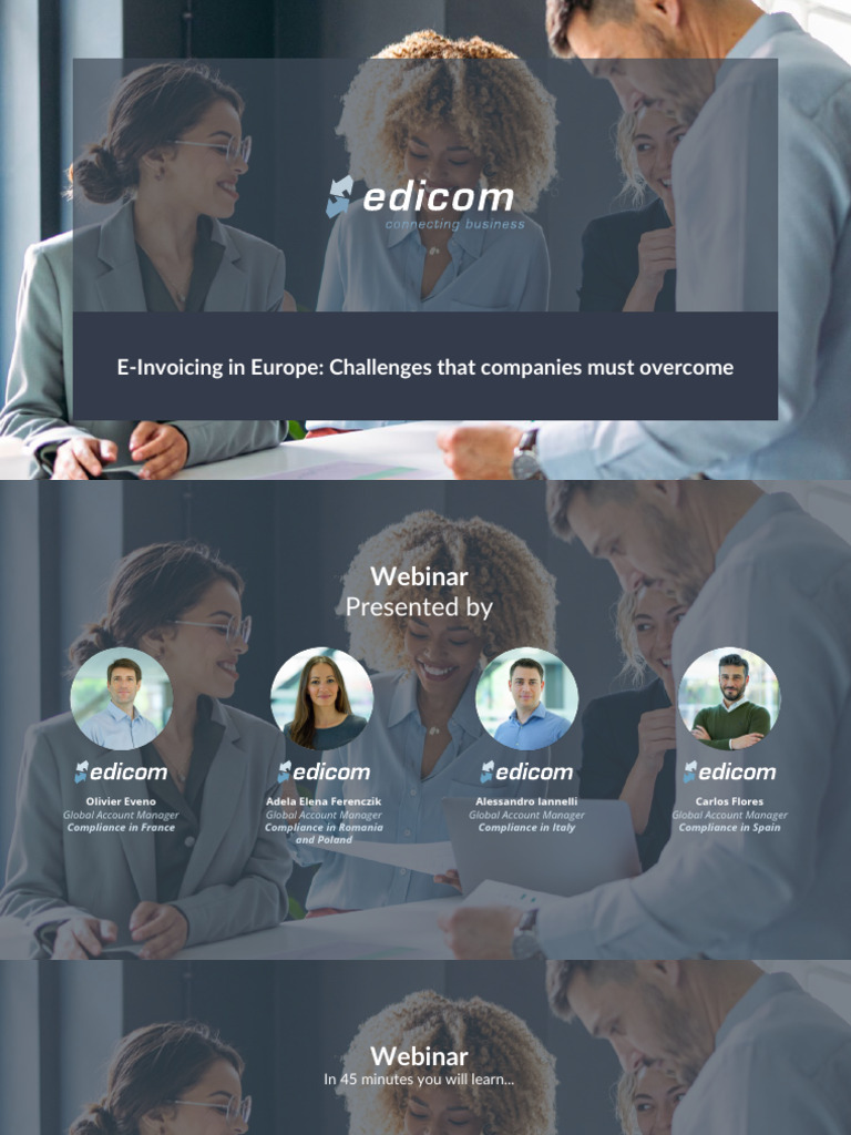 Edicom - Webinar Facturaeurope | PDF | Invoice
