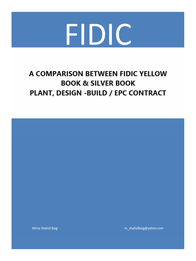 FIDIC Yellow vs Silver Book Comparison | PDF | Business | Economies