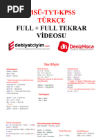 Sozcukte Anlam PDF Ders Notu 2024 Deniz Hoca | PDF