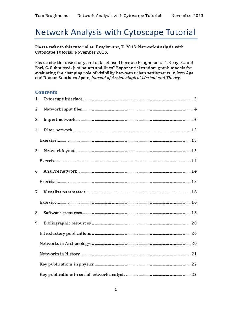 Network Analysis With Cytoscape Tutorial | PDF | Microsoft Excel | Spreadsheet