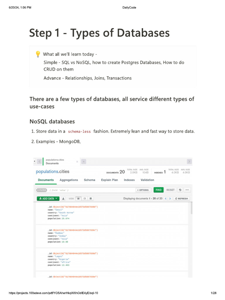 SQL Database Notes | PDF SQL Database Notes | PDF